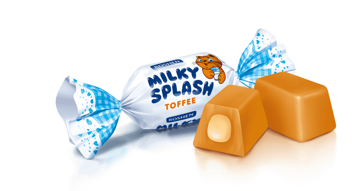 Roshen Milky Splash Toffee – Stakan Moloka | Ukrainian Milk Caramel ...